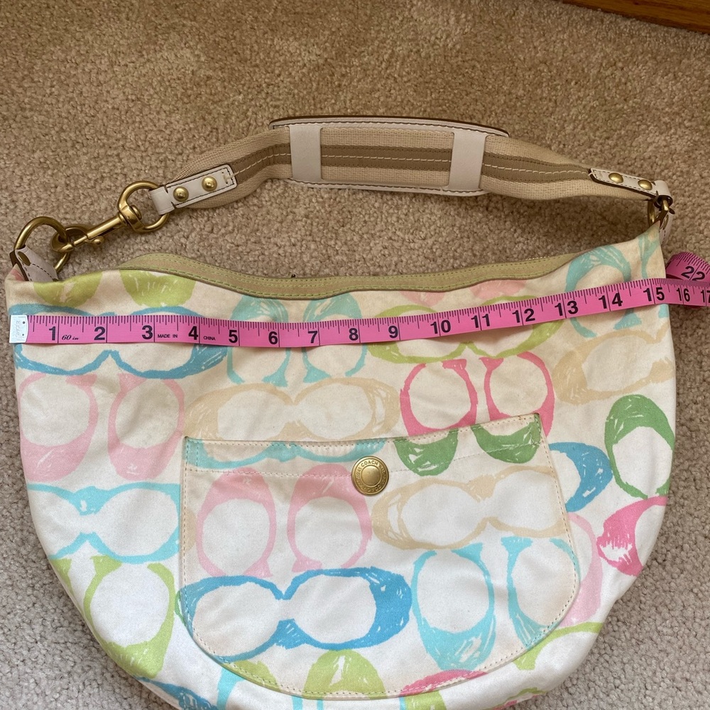 Coach Logo Hobo Purse Bag! White Paste Logos! - Gem